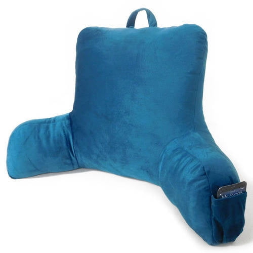 Mainstays Plush Backrest Pillow with Pocket, Corsair - Walmart.com