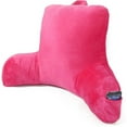 Mainstays Plush Backrest Pillow with Pocket, Fuchsia, Reading Bed Arm ...
