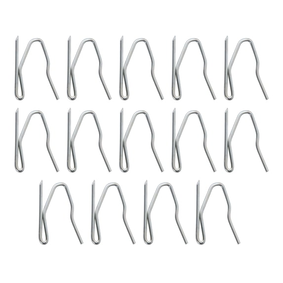 Mainstays Pointed Top Metal Curtain Hooks, Set of 14, Silver Finish for ...