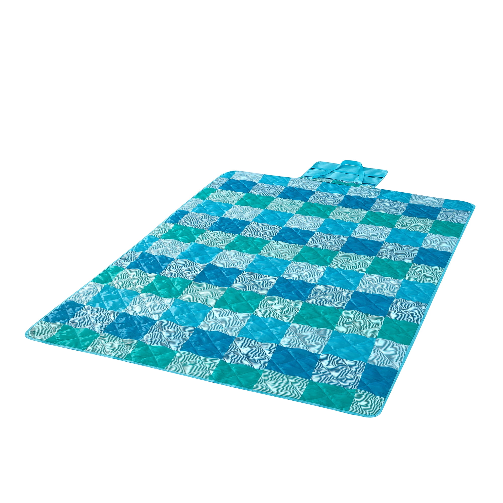Mainstays Polyester Cool Check in Stripe Outdoor Beach Blanket, 50" X ...