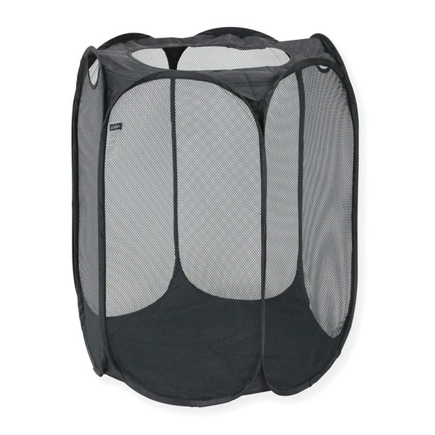 Mainstays Polyester Mesh Hexagon Pop-up Laundry Hamper, Black - Walmart ...
