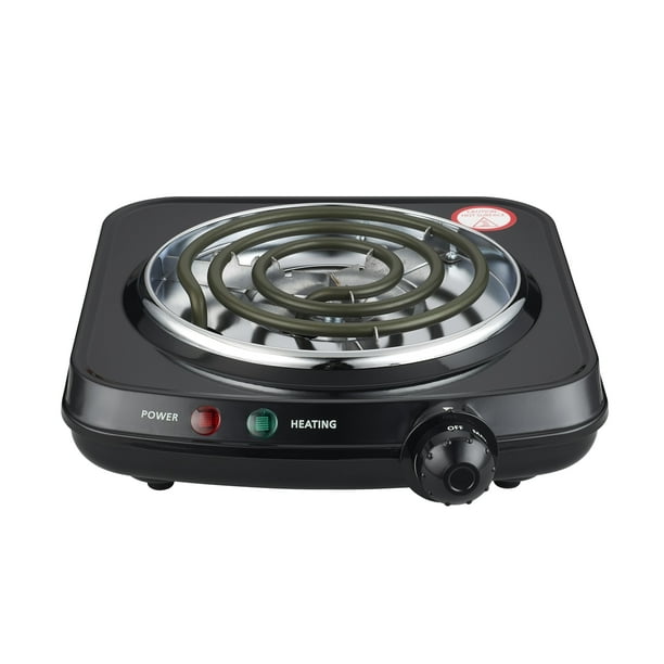 Mainstays Portable Single Burner and Hot Plate, Temperature Control ...