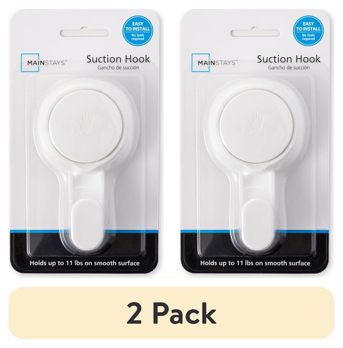 (2 pack) Mainstays Powerful Removable and Reusable Vacuum Suction Cup ...