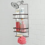 Mainstays Hanging Shower Caddy with 2 Shelves Soap Tray Hooks Oil ...