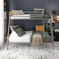 Mainstays Premium Twin over Full Metal Bunk Bed, Gray - Walmart.com