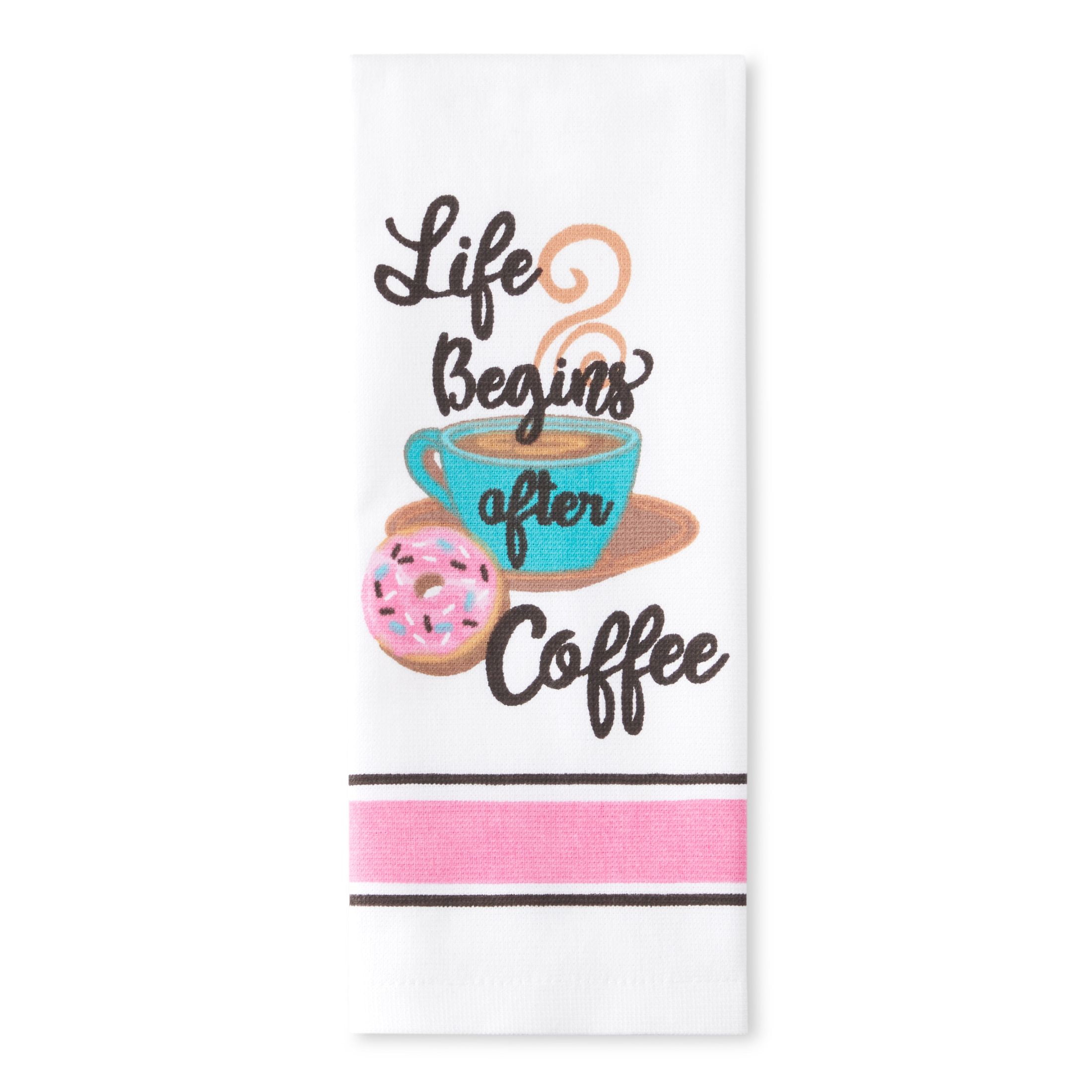 Mainstays Coffee Cotton Kitchen Towel - Walmart.com
