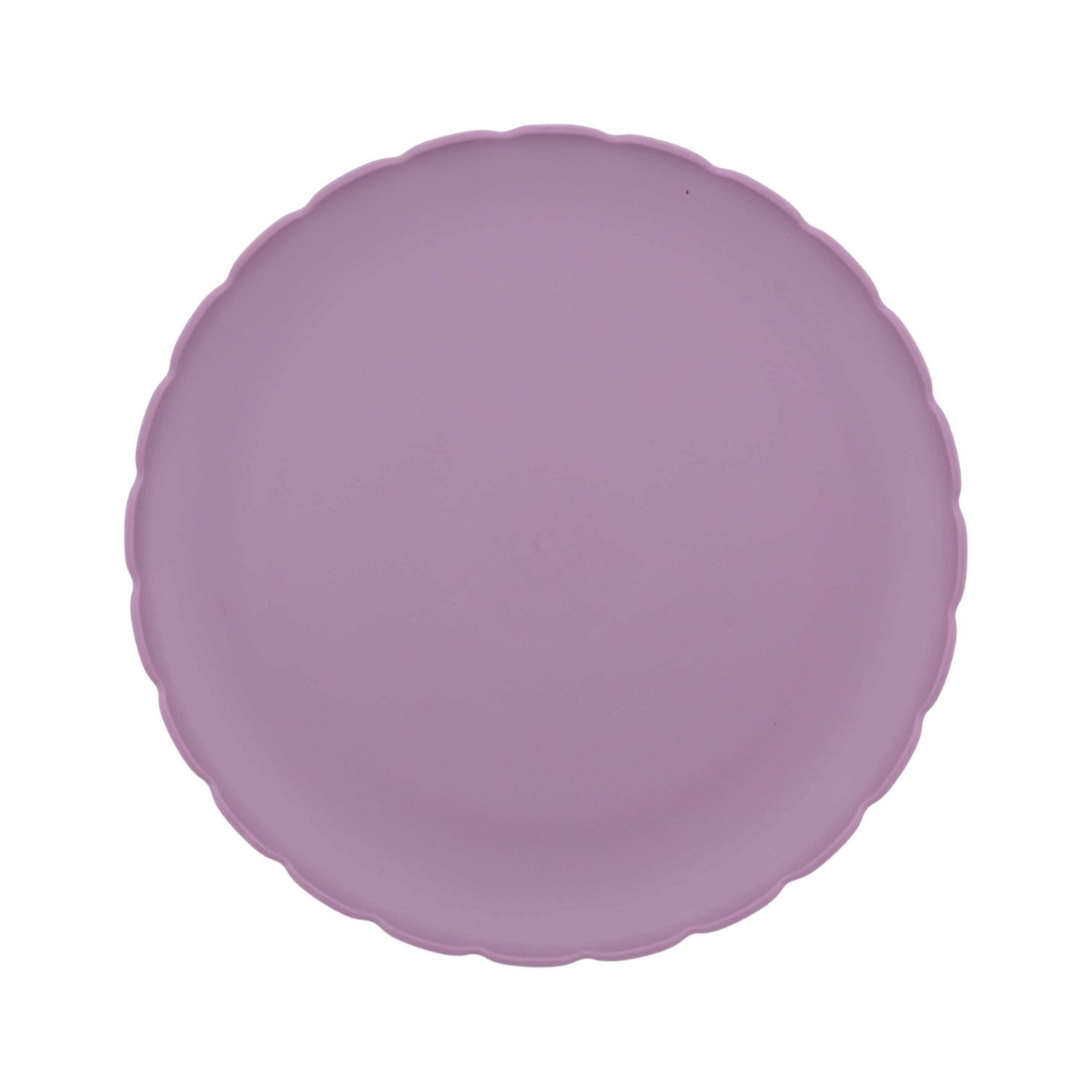 Mainstays - Purple Round Plastic Plate, Scalloped, 10.5 inch - Walmart.com