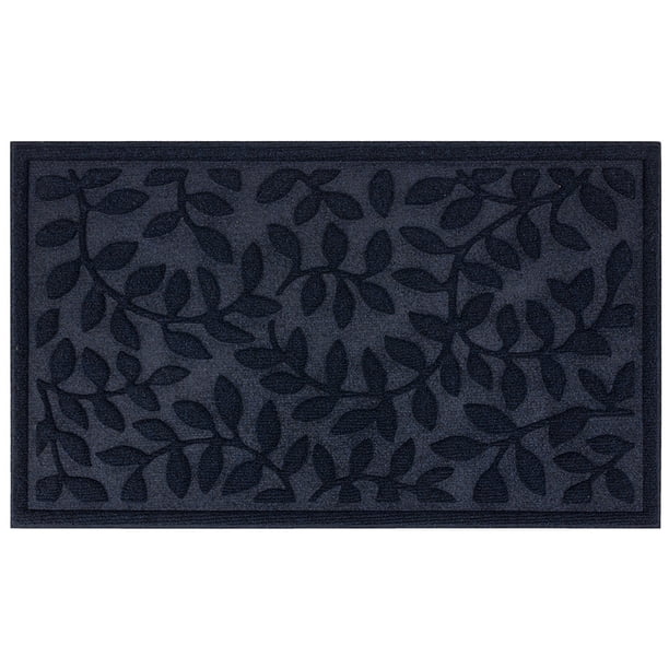 Mainstays Rambling Vine Utility Polyester Outdoor Doormat, Navy, 18”x30 ...