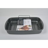 Mainstays Non-Stick Carbon Steel Roasting Pan with Wire Rack for Oven ...