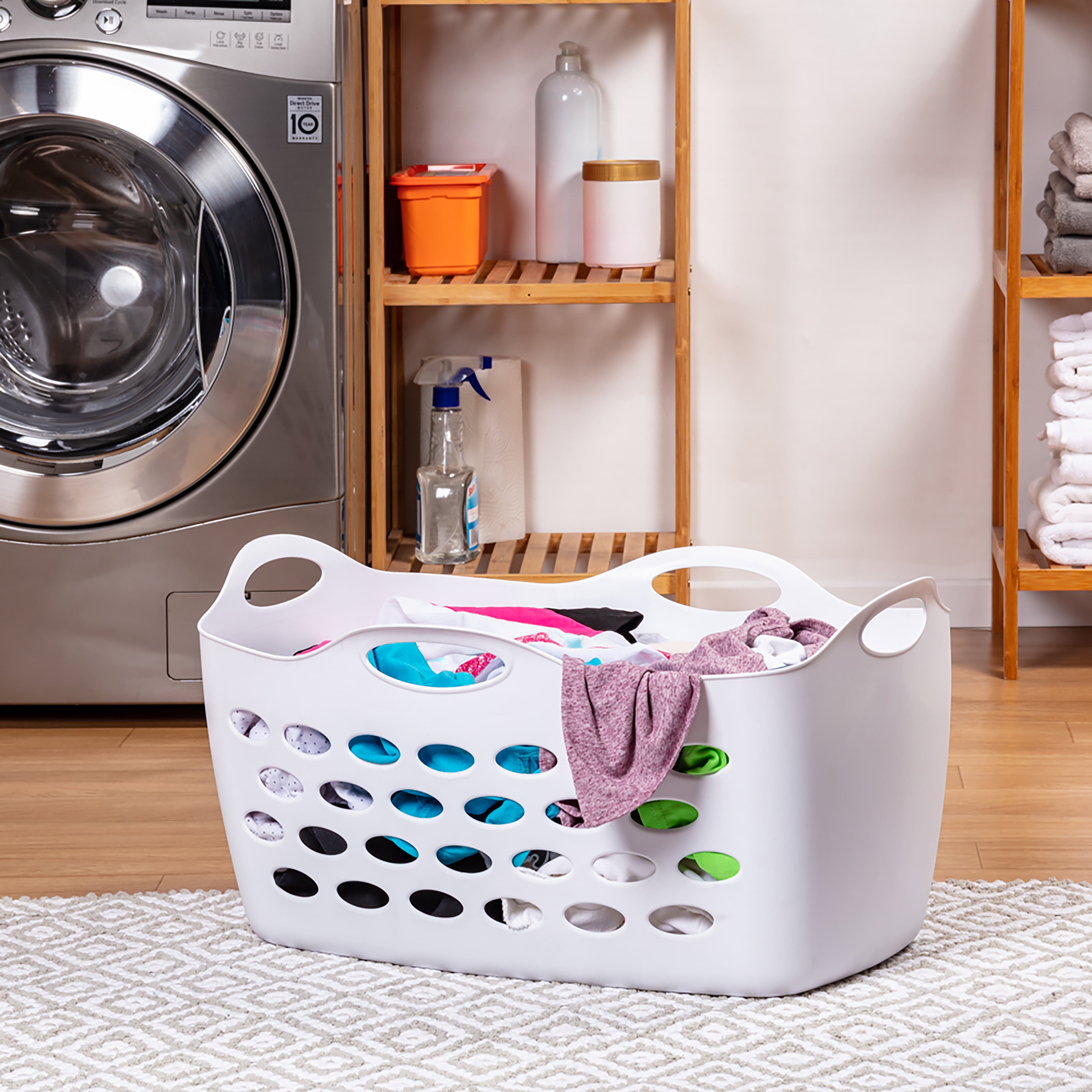 Mainstays Rectangular Flex Laundry Basket, 2 Pack - Walmart.com