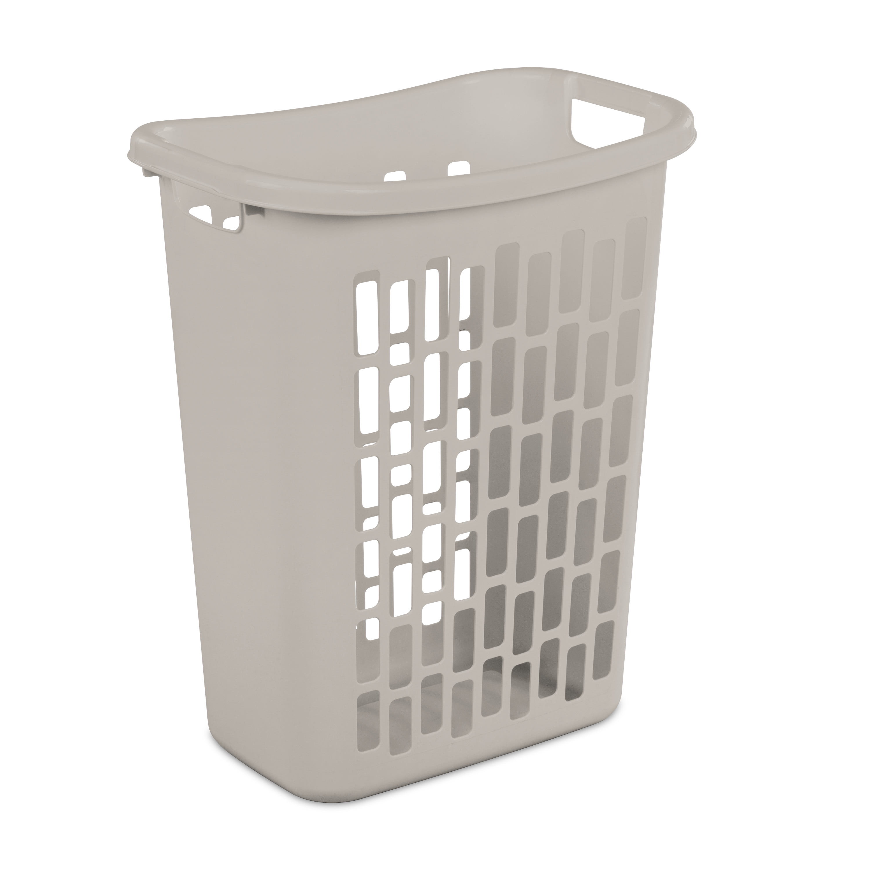 Mainstays Rectangular Open Hamper Plastic, Grey Pumice - Walmart ...