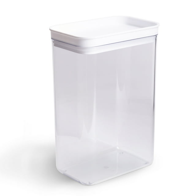 Mainstays Rectangular Plastic Food Storage Canister - Large - 6.61”W x ...