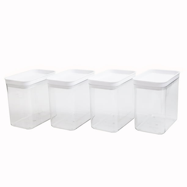 Mainstays Rectangular Plastic Food Storage Canister - Medium- 6.61” W x ...
