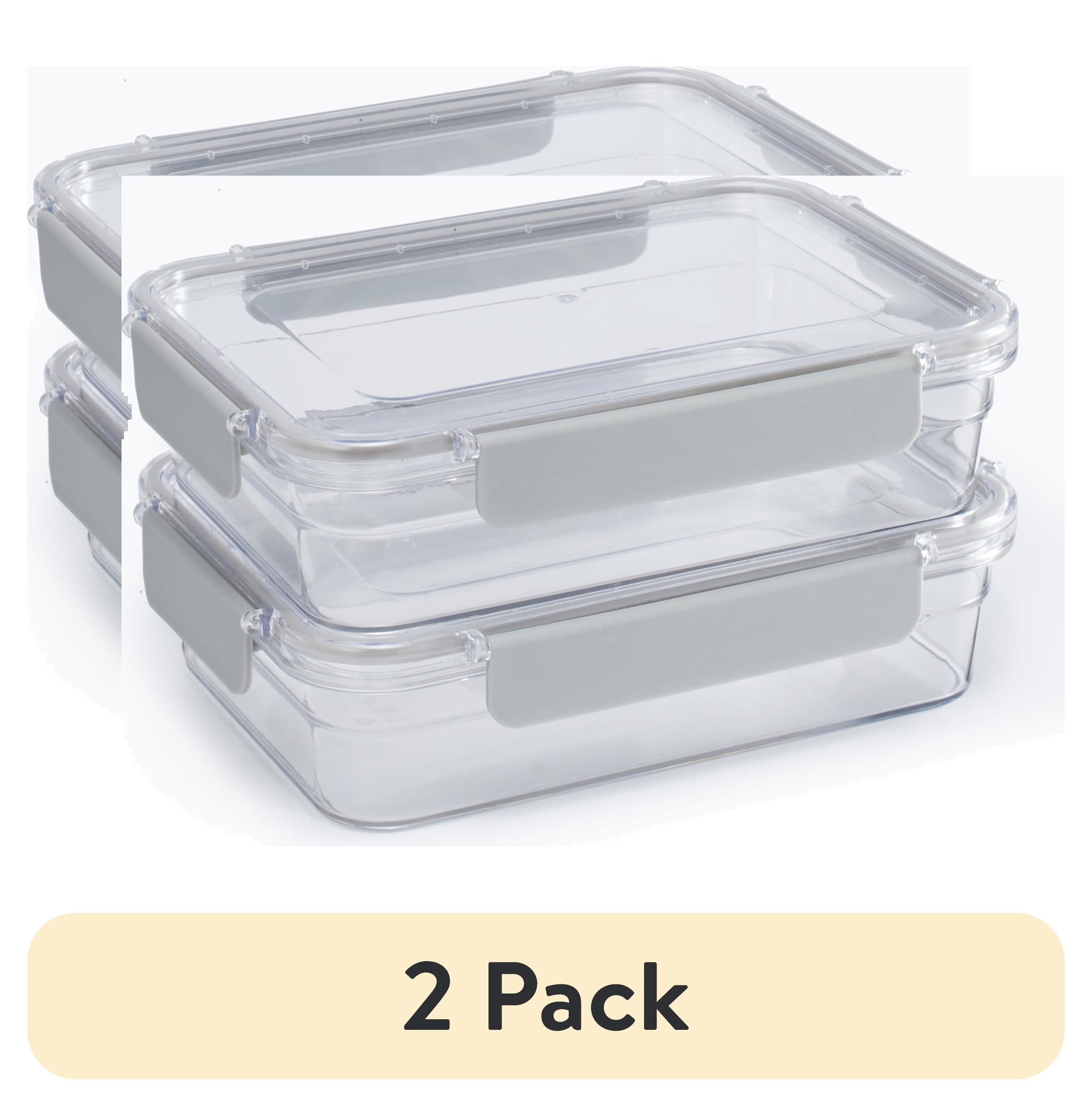 (2 pack) Mainstays Rectangular Tritan Stain-Proof Food Storage ...