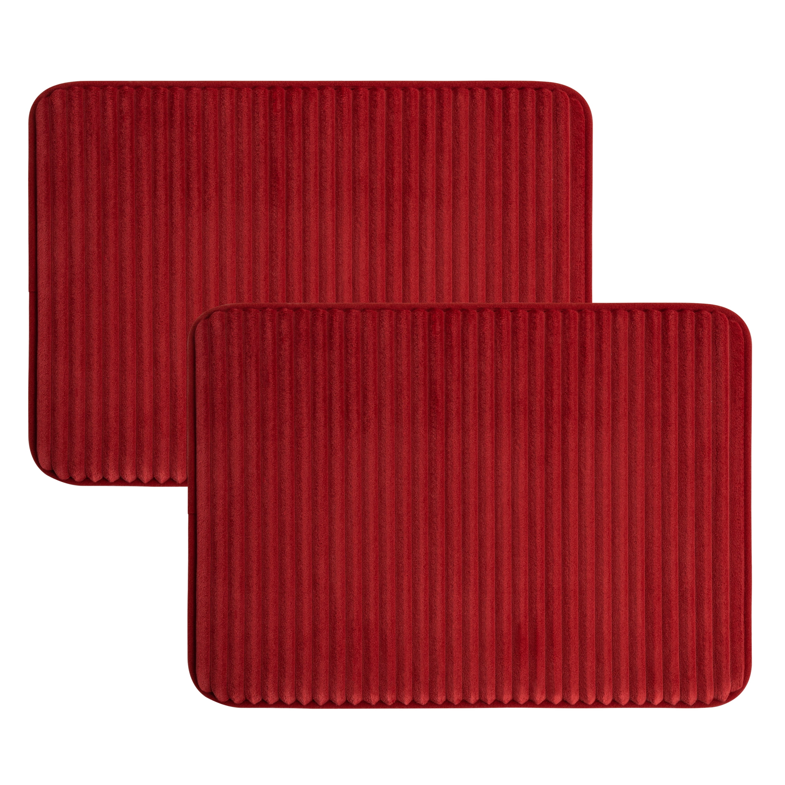 Mainstays Red Foam Bath Rug Set - Soft & Absorbent - Walmart.com
