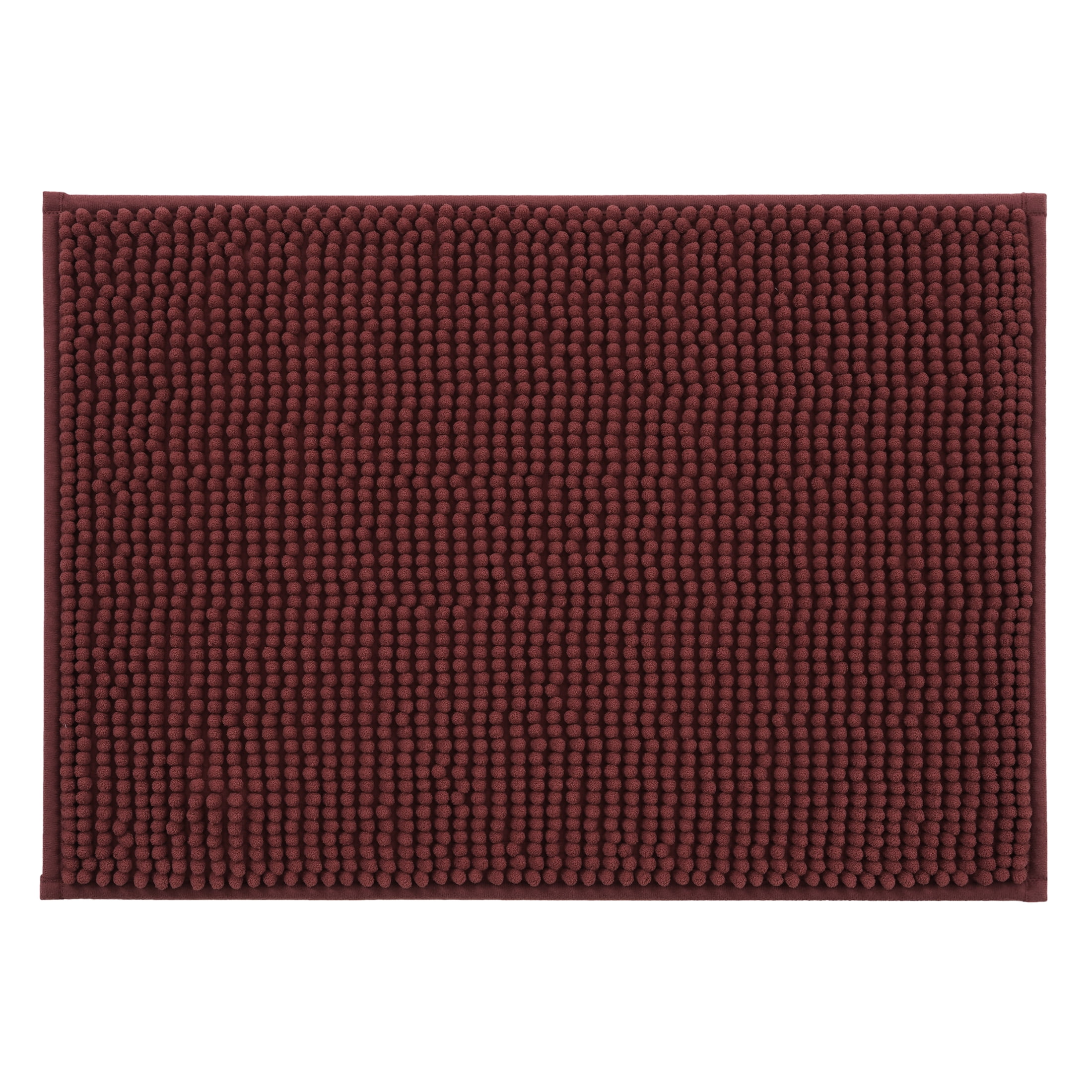 Mainstays Red Chenille Noodle Bath Rug 17"x24", One Piece - Walmart.com