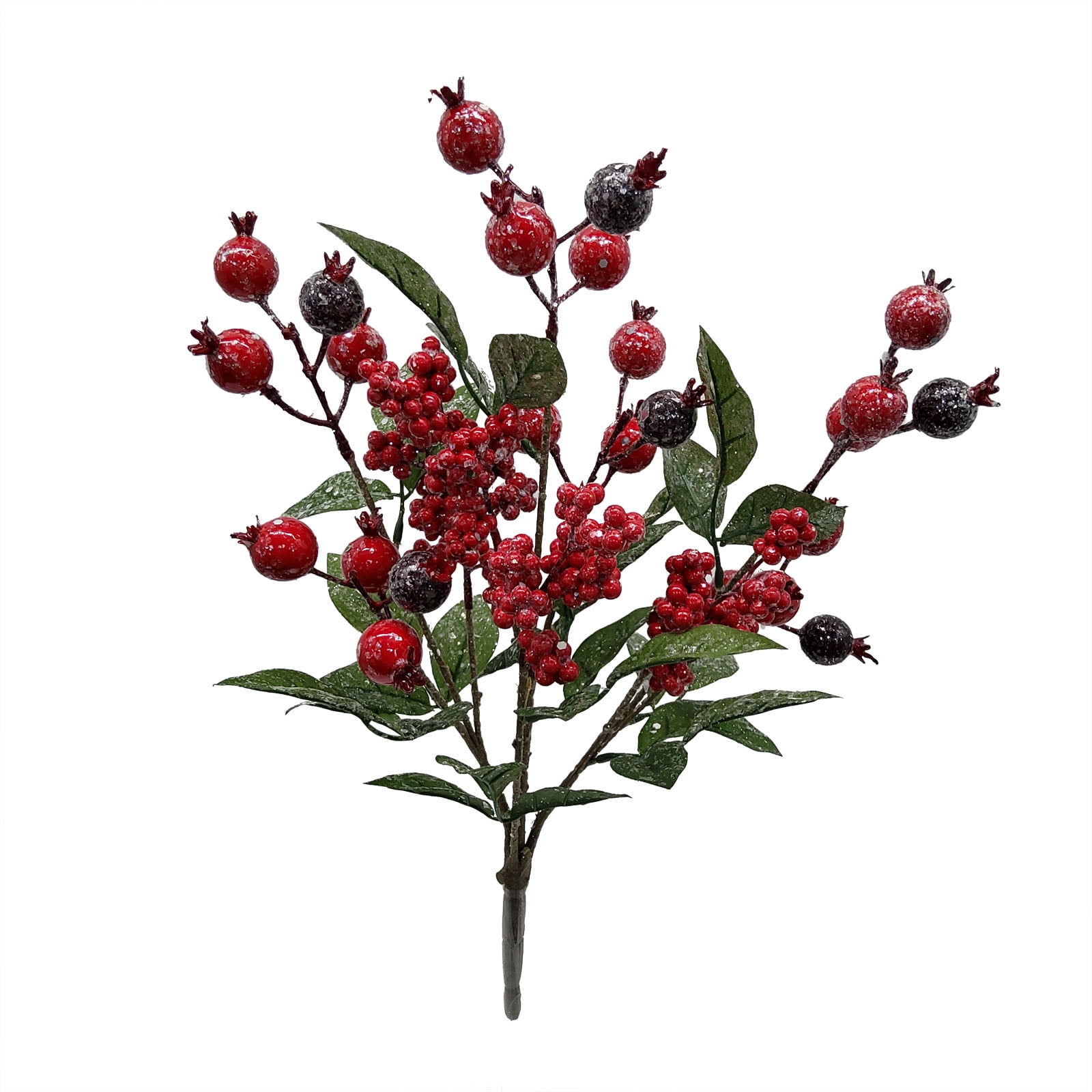 Mainstays Red Frosted Berry Bush, Artificial Flower - Walmart.com