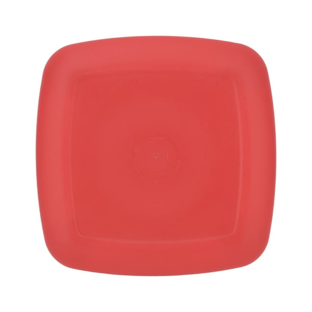 Mainstays - Red Square Plastic Plate, 10-inch - Walmart Business Supplies