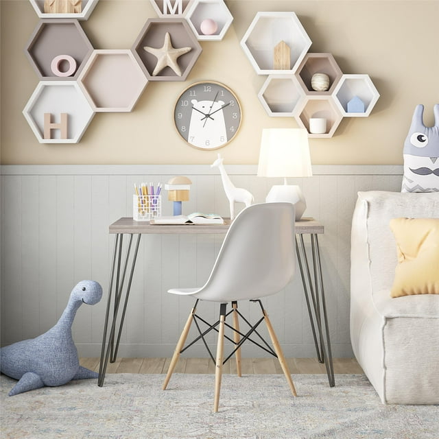 Owen Retro Computer Desk, Distressed Gray Oak - Walmart.com