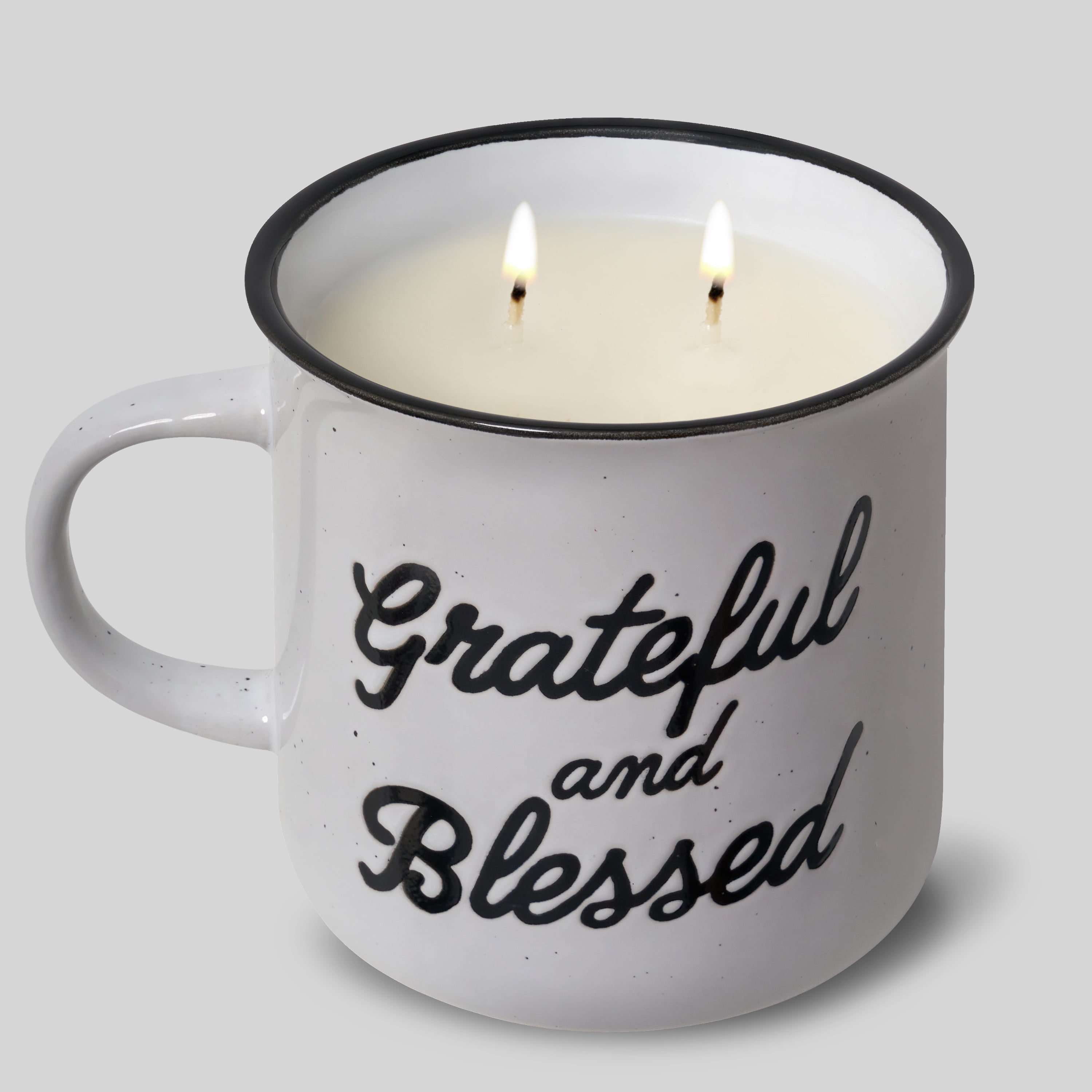Mainstays 13oz Grateful & Blessed Mug Candle, Apple Pecan Turnover ...