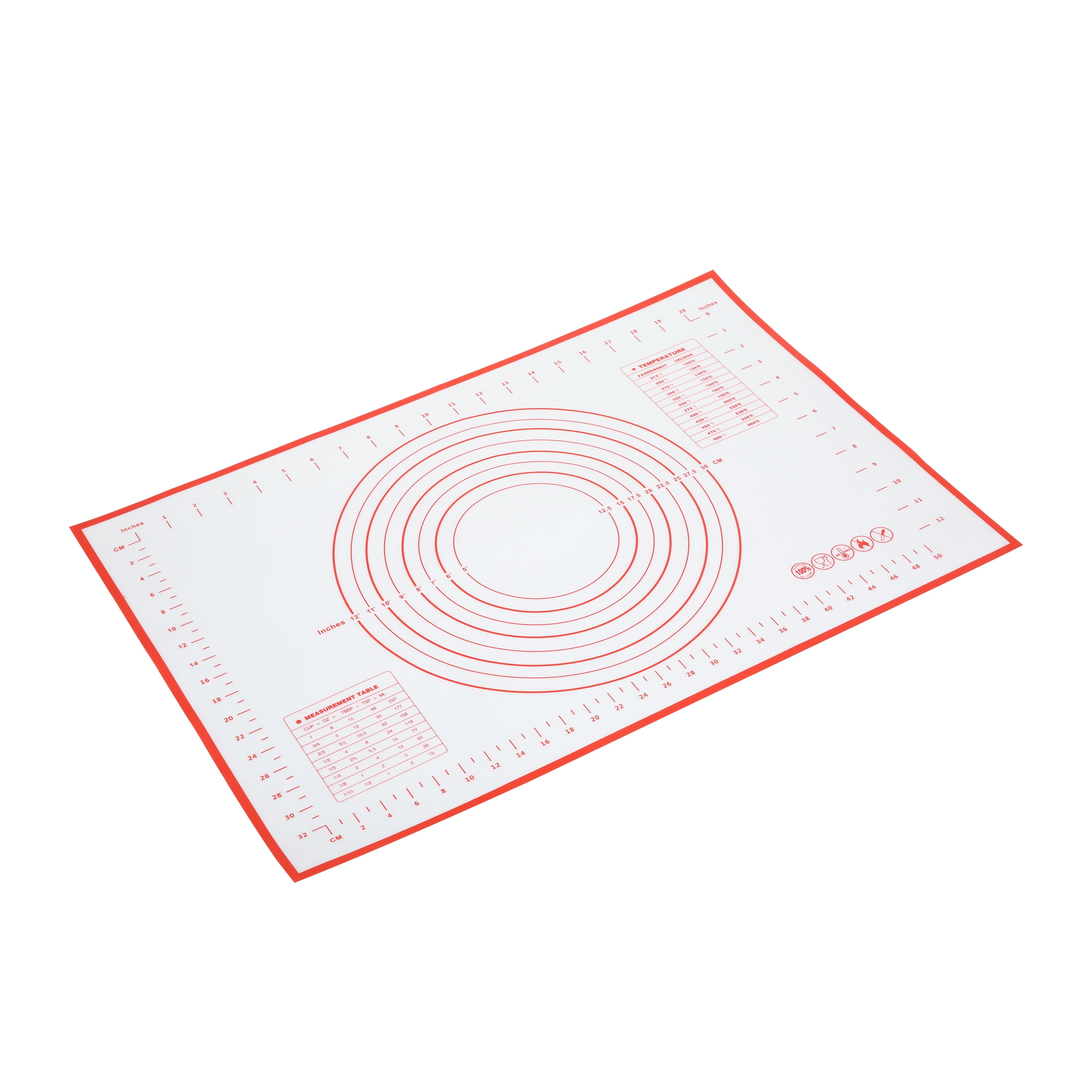 Mainstays Reusable Silicone 24"x 18" Pastry Mat with Measurements ...