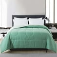 Mainstays Reversible Microfiber Comforter, Sage Green, Full/Queen ...