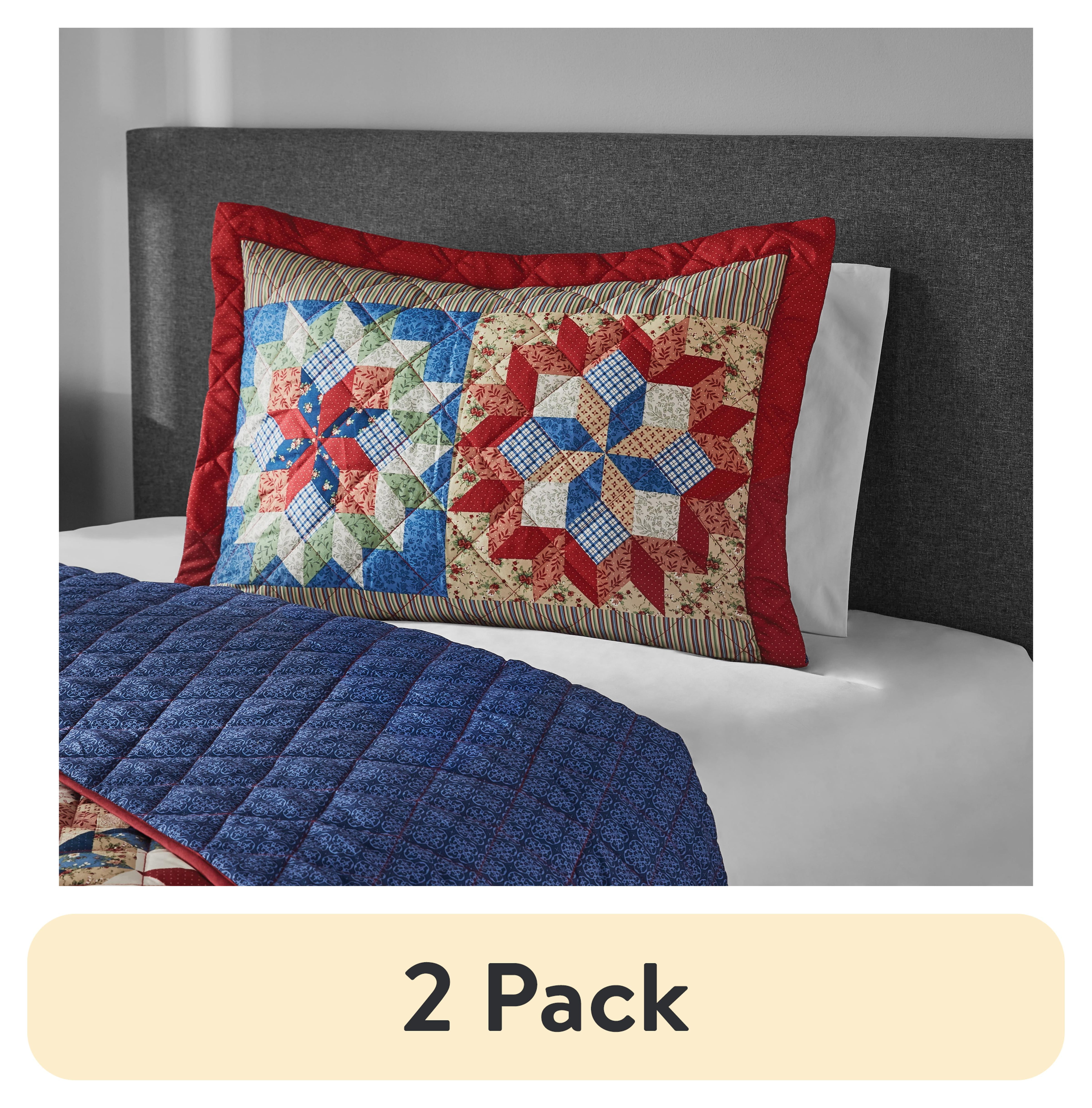 (2 pack) Mainstays Reversible Multicolor Prairie Shooting Star Quilt ...