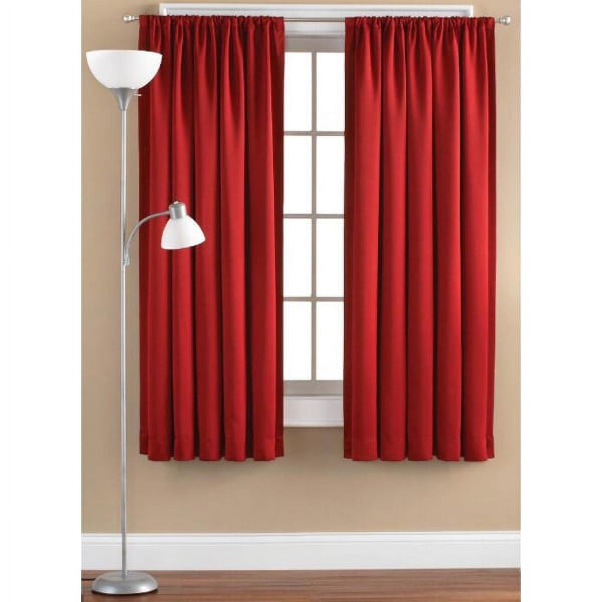 Mainstays Room Darkening Single Curtain Panel, Red Sedona, 54" x 63 ...