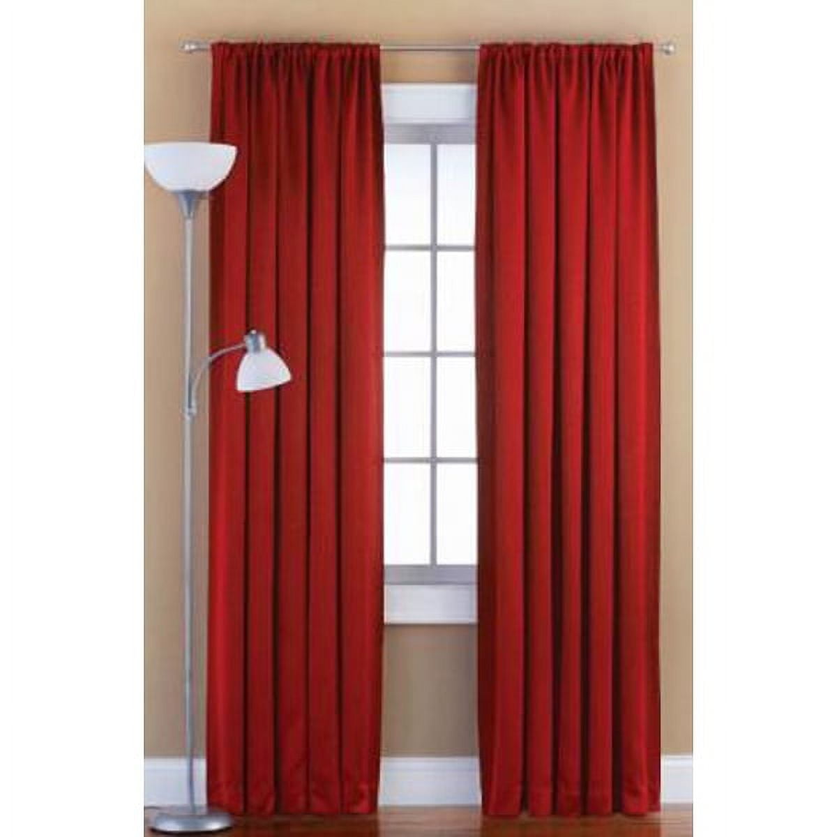 Mainstays Room Darkening Single Curtain Panel, Red Sedona, 54" x 84 ...