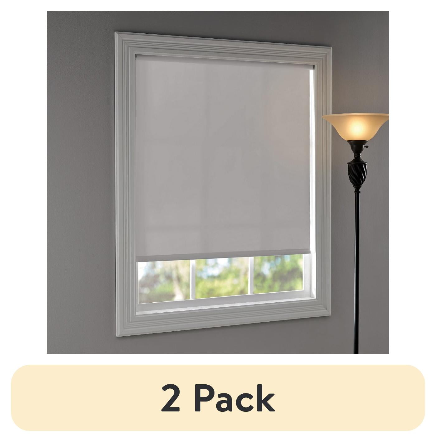 (2 pack) Mainstays Room Darkening Tear-to-Fit Roller Shade 37.25" Wide ...
