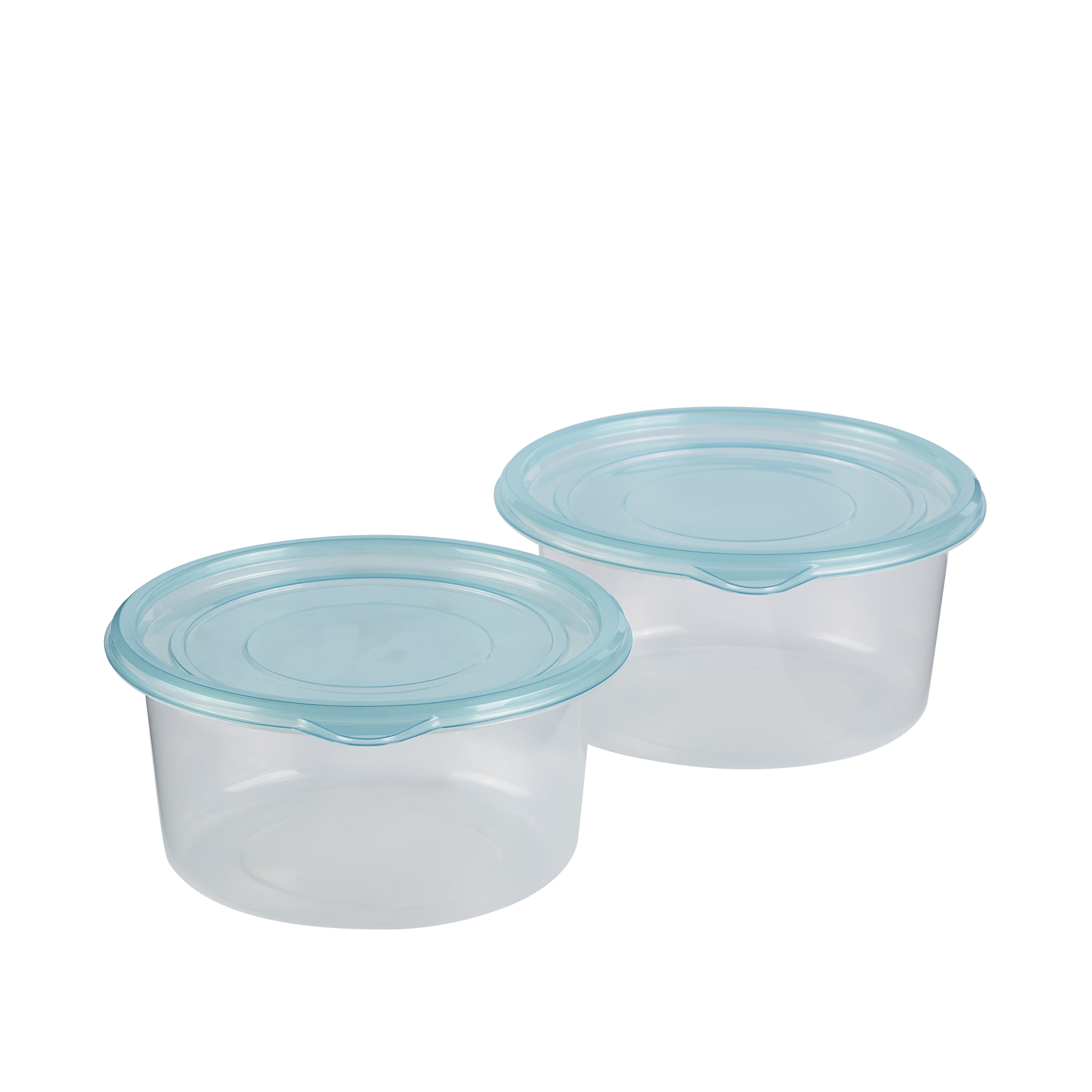 Mainstays Round 6 Cup Food Storage Container, Aqua Lids - Walmart.com