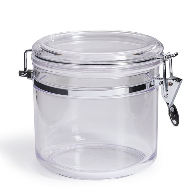 Mainstays Round Plastic Food Storage Canister - Small - 5.12” W x 6.5 ...