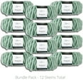 Mainstays Roving Yarn Value Bundle, 100% Acrylic, 26 yd, Green Sage ...