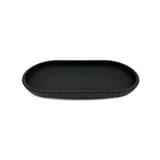 Mainstays Rubberized Plastic Ribbed Accessory Tray Black for Bathroom ...
