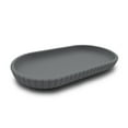 Mainstays Rubberized Plastic Ribbed Accessory Tray, Grey for Bathroom ...