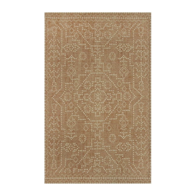Mainstays Rust Medallion Indoor 5' x 7' Area Rug - Walmart.com