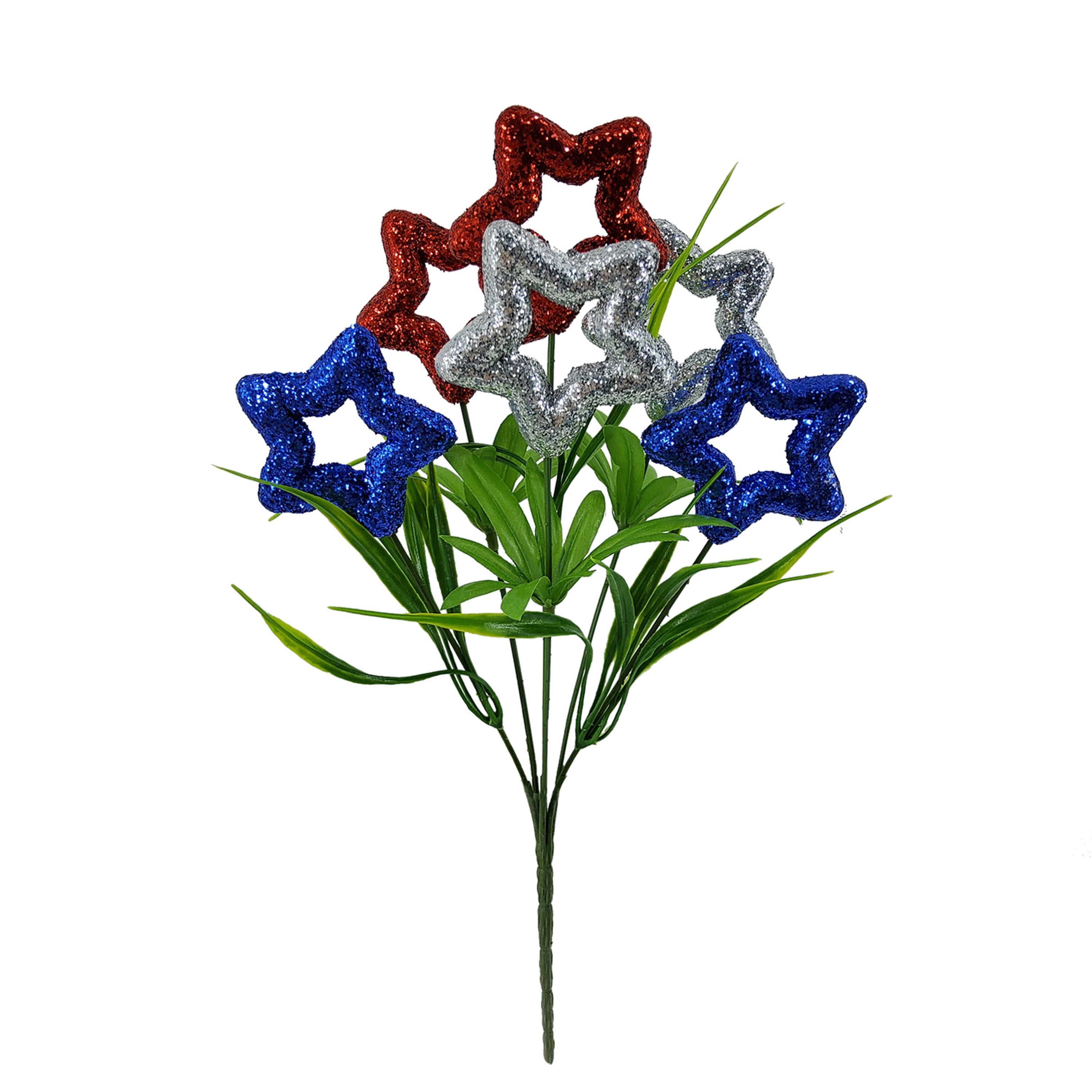 Mainstays 13.5 inches Indoor Artificial Star Pick, Red, Blue and White ...
