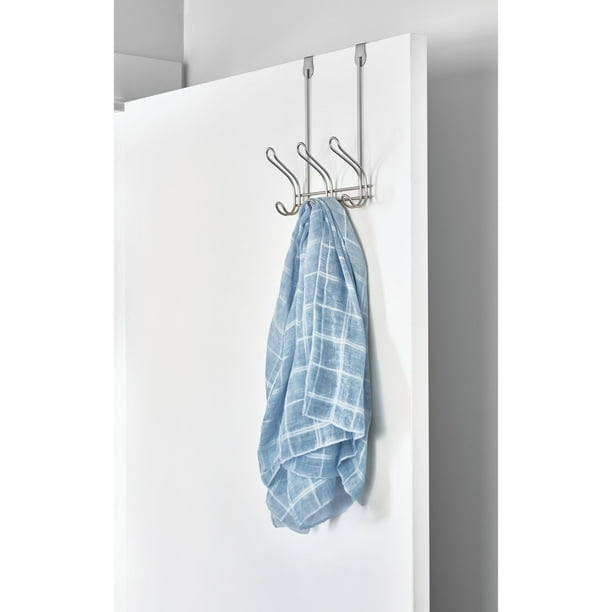 Mainstays Satin Over the Door 3 Hook rack, Chrome - Walmart Business ...