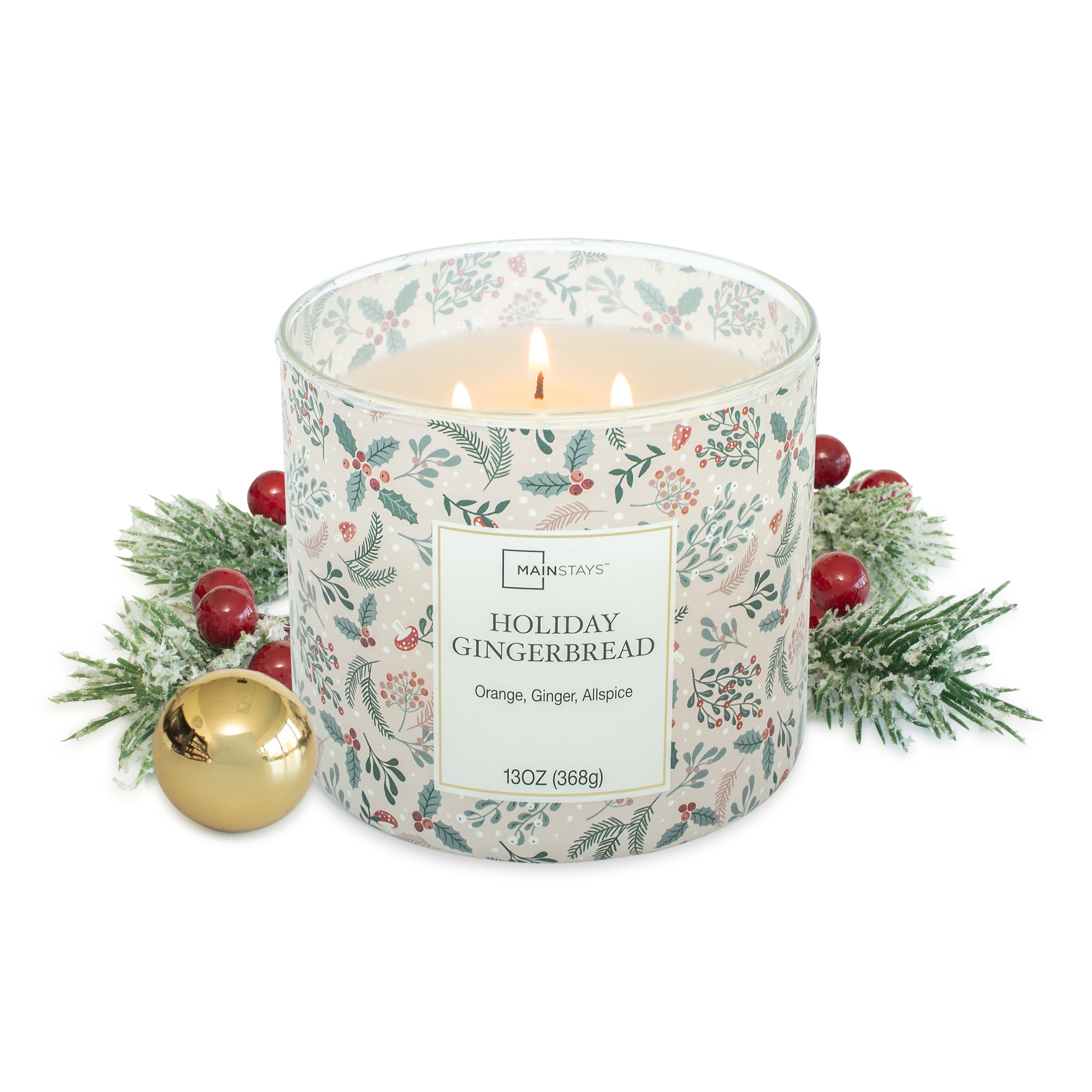 Mainstays Gingerbread Scented 3 Wick Candle - Walmart.com