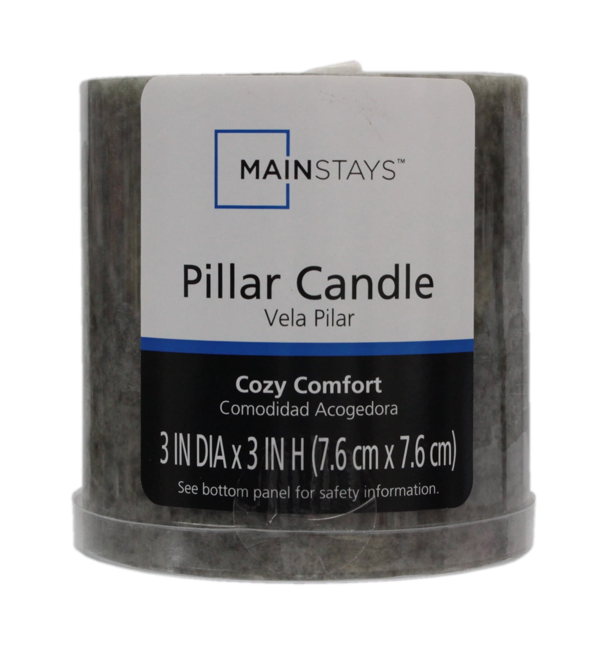 Mainstays Scented Mottled Pillar Candle - 3x3 inches - Gray - Walmart.com