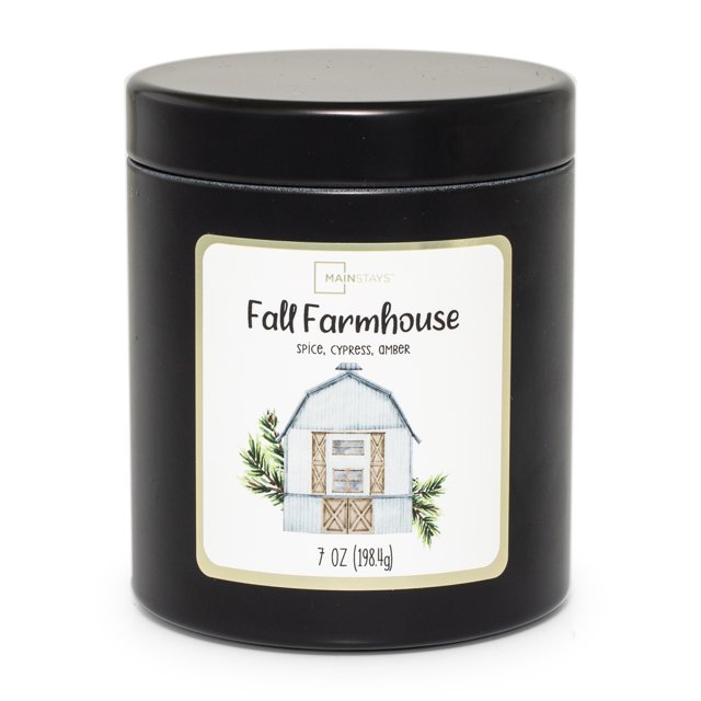 Mainstays Scented Single Wick Candle, Fall Farmhouse, 7 oz. - Walmart.com
