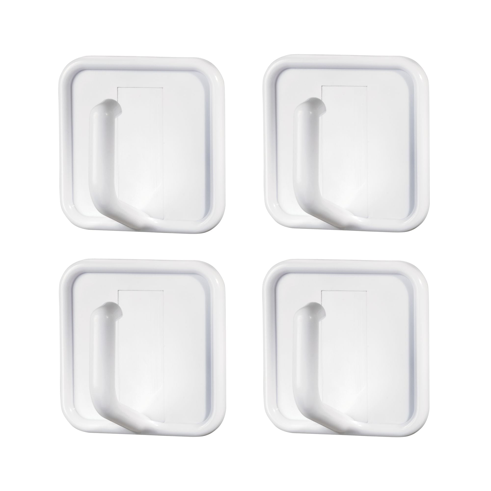 Mainstays Self-Adhesive White Utility Hook, 4 Pack - Walmart.com