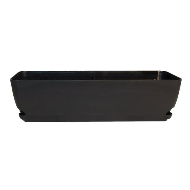 Mainstays Self-Watering 24in Black WindowBox - Walmart.com
