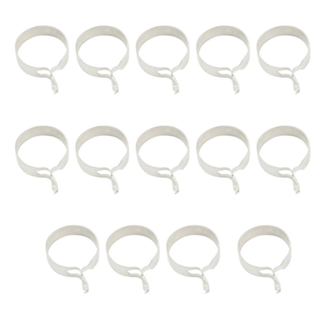 Mainstays Set of 14 Cafe Curtain Rod Clip Rings, Up to 3/4 in. Diameter ...