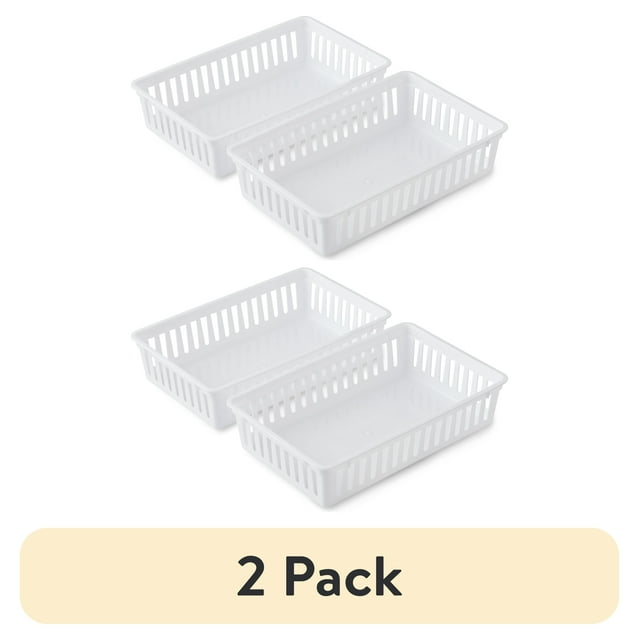 (2 pack) Mainstays Set of 2 Drawer Storage Organizer Plastic Mini Bins ...