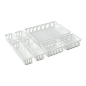 Explore White and Clear Desk Storage Bins for Organized Workspaces