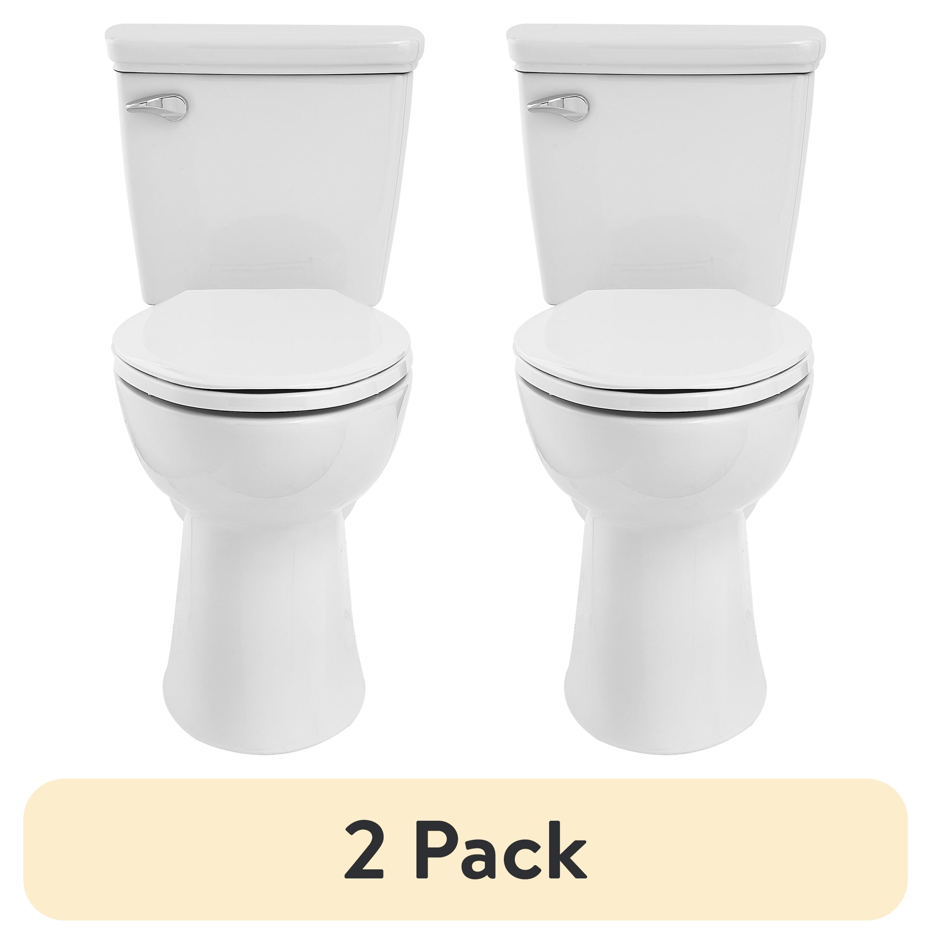 (2 pack) Mainstays Single Flush High Efficiency 2-Piece Elongated ...