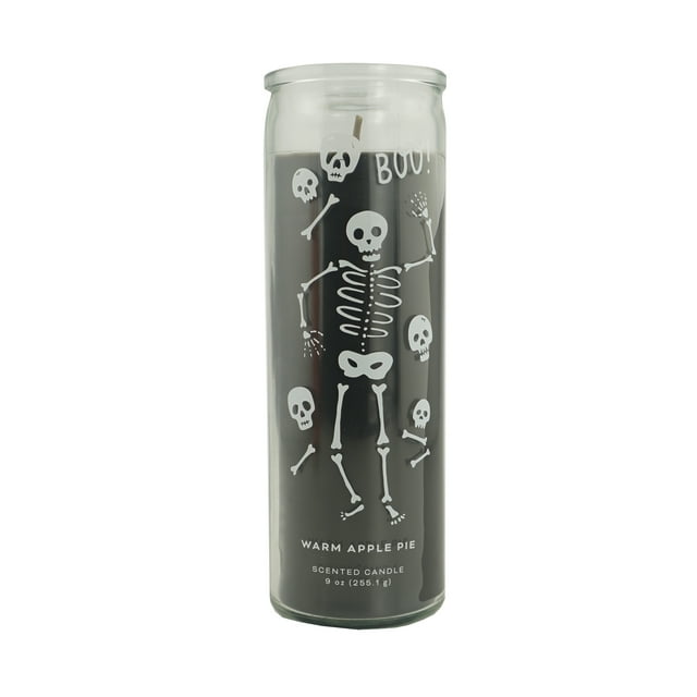 Mainstays Skeleton Scented Candle, Warm Apple Pie Scent Aromatic Candle ...