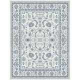 "Mainstays Slate Blue Floral Indoor Area Rug 4'11"" x 6'6"" Low Pile ...