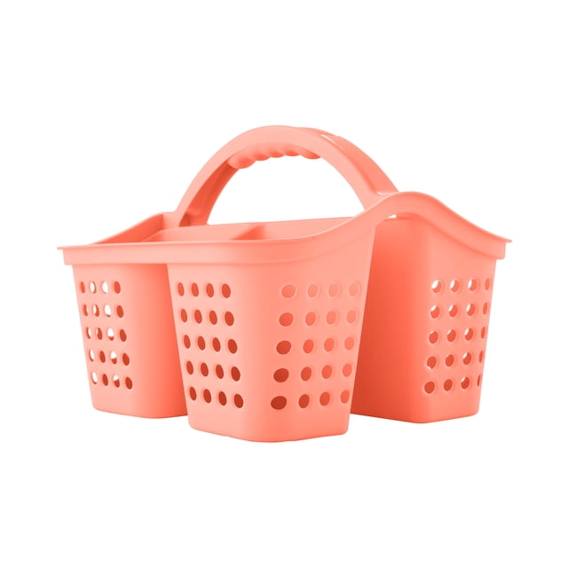 Mainstays Portable Shower Caddy Mimosa Plastic Tote with Handle for ...